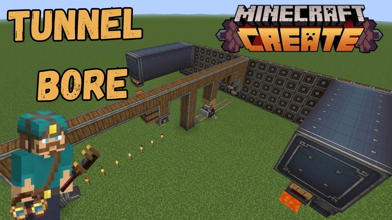I Built a Automatic Mining Machine Create Mod Minecraft Tutorial - YouTube