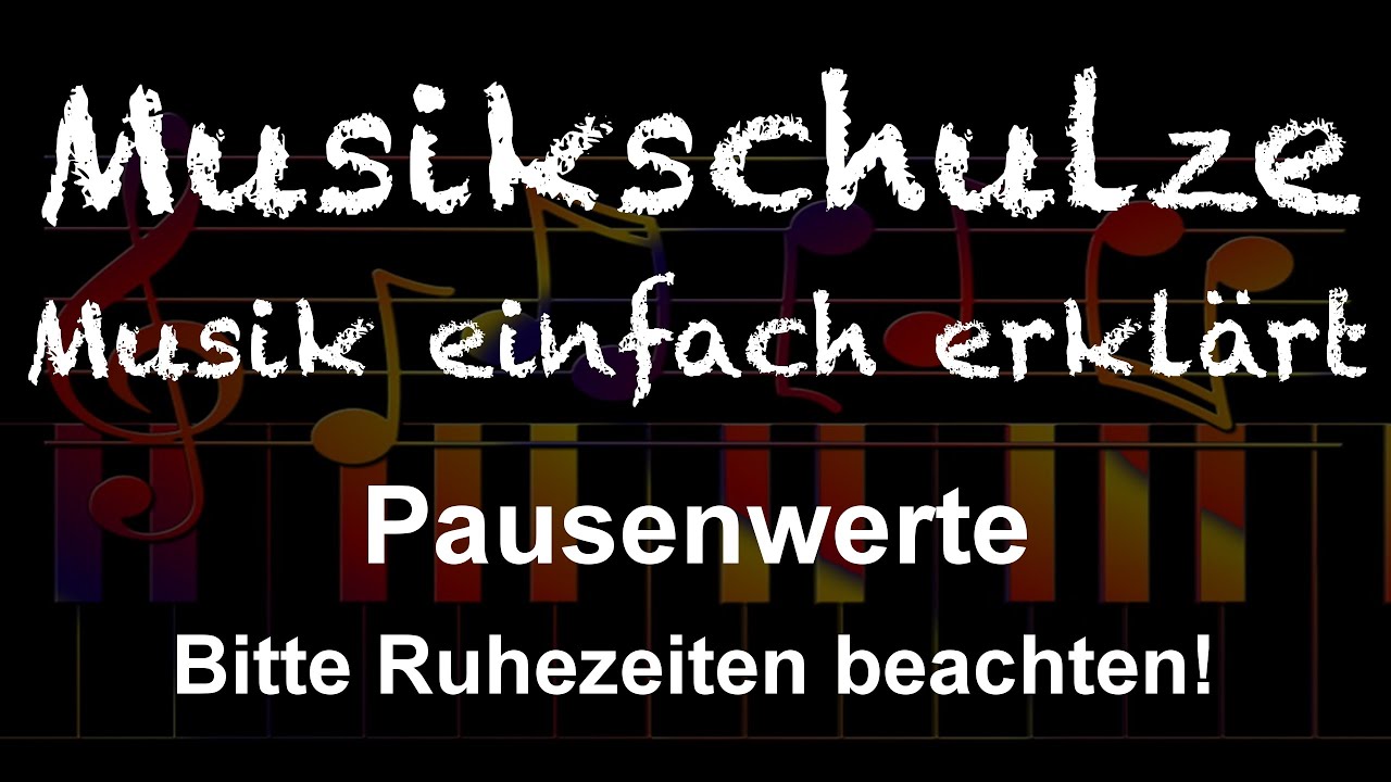 Pausenwerte | Pausen sind auch Musik - YouTube