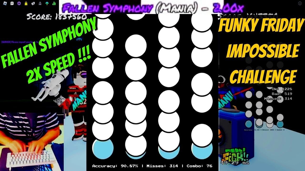 Fallen Symphony on 2x SPEED? Funky Friday Impossible Challenge ...
