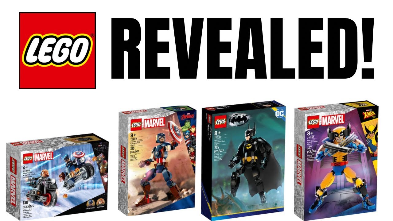 LEGO Marvel & DC summer sets REVEALED! Buildable Batman! X-MEN! Captain ...