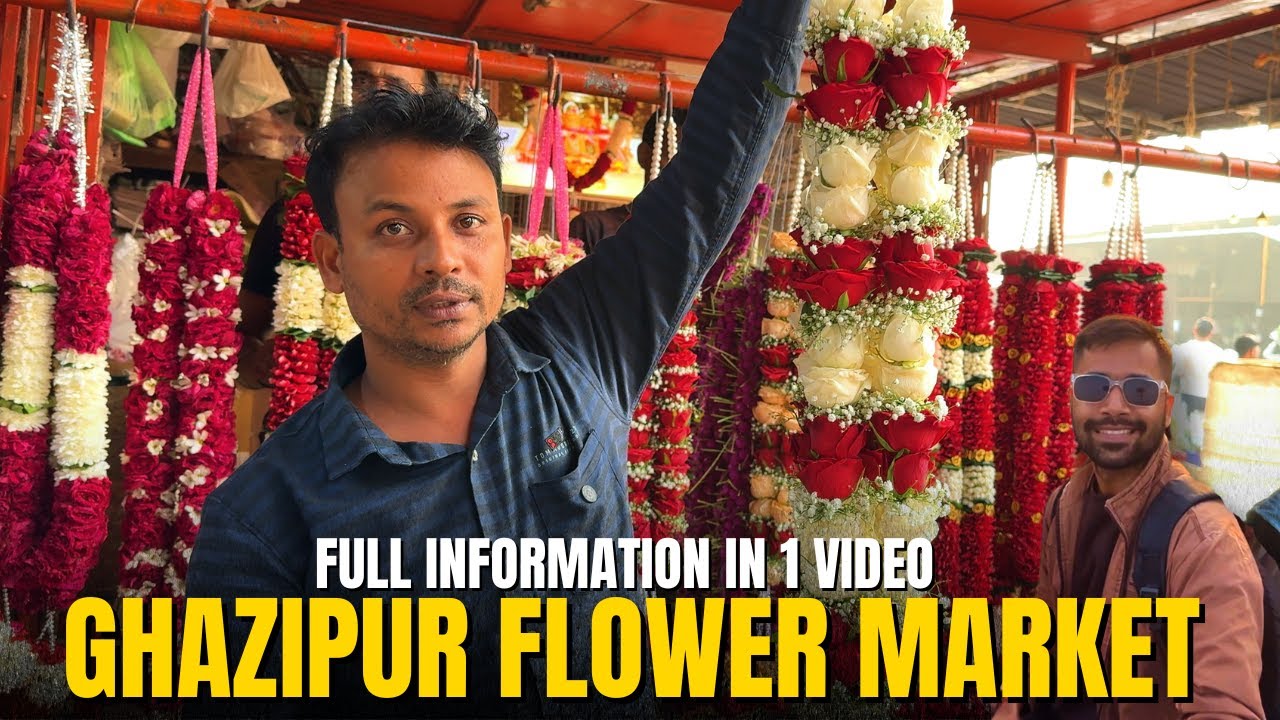 phool mandi ghazipur | ghazipur flower market | biggest flower market ...