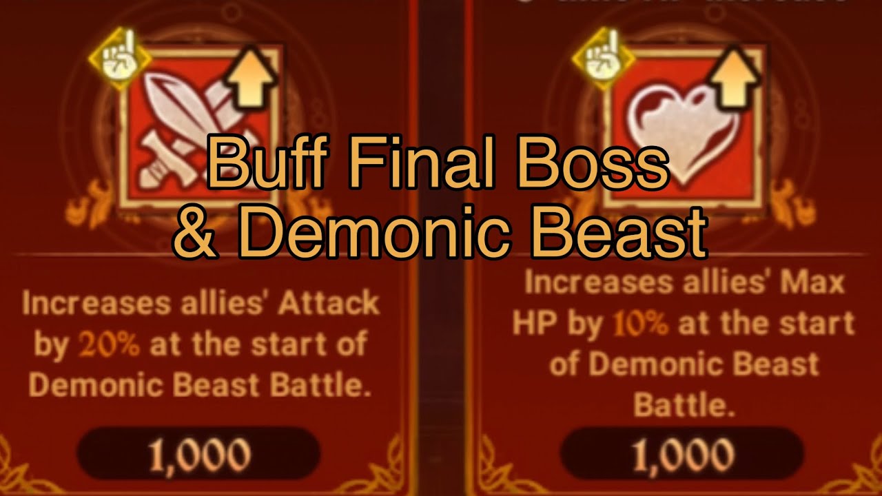 Permanent Buff Final Boss & Demonic Beast 7DS The Seven Deadly Sins ...