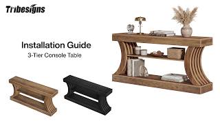 JW1141 - Installation Guide - 🌿 Build This Curved‑Base Farmhouse Console Table 🛠️ #Furniture