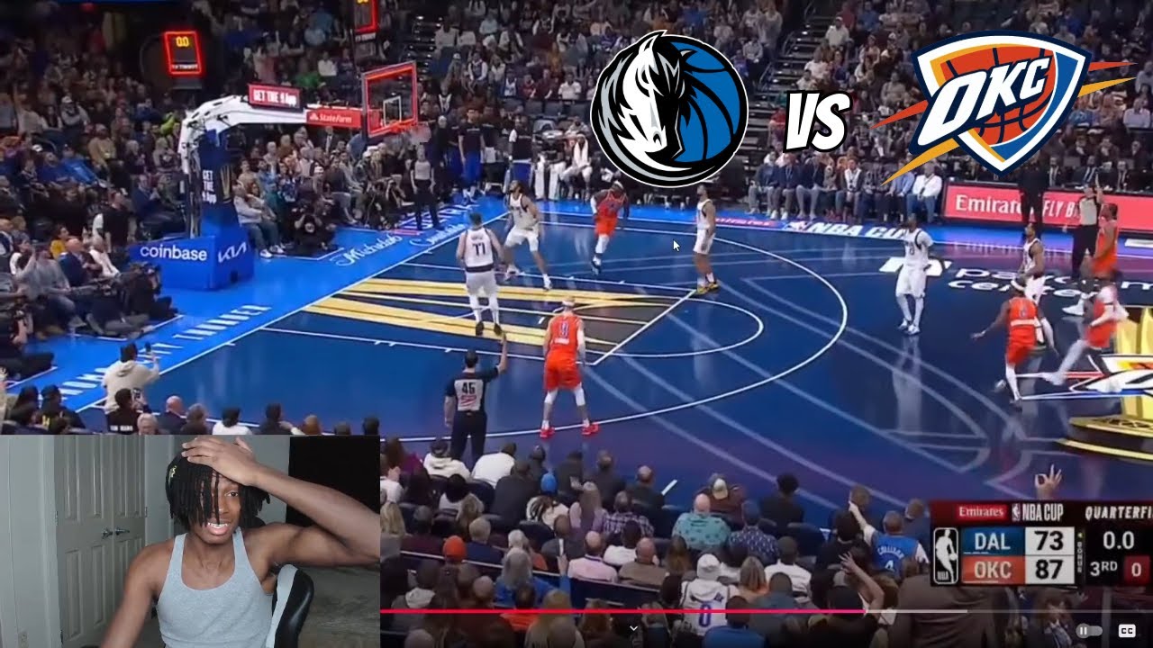 AyoTankk Reacts to THUNDER at MAVERICKS | EMIRATES NBA CUP FULL GAME ...