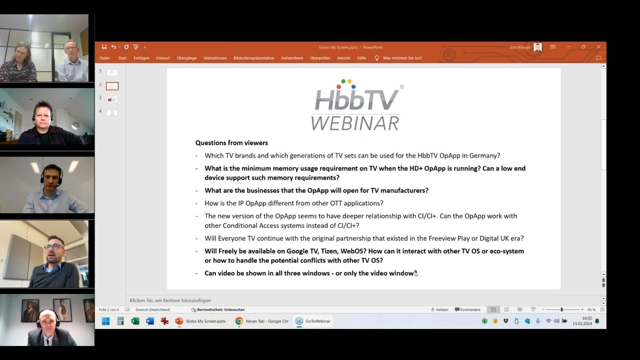HbbTV Webinar: The HbbTV OpApp specification update - YouTube