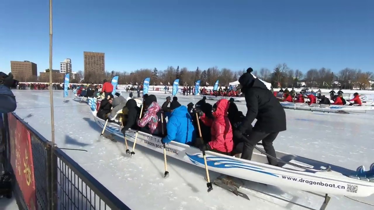 Ice Dragon Boat Races so Cool - YouTube