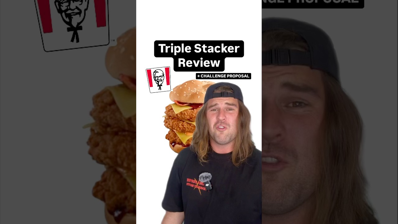 KFC Triple Stacker Review #KFC #zinger #dareicedcoffee #fitness # ...