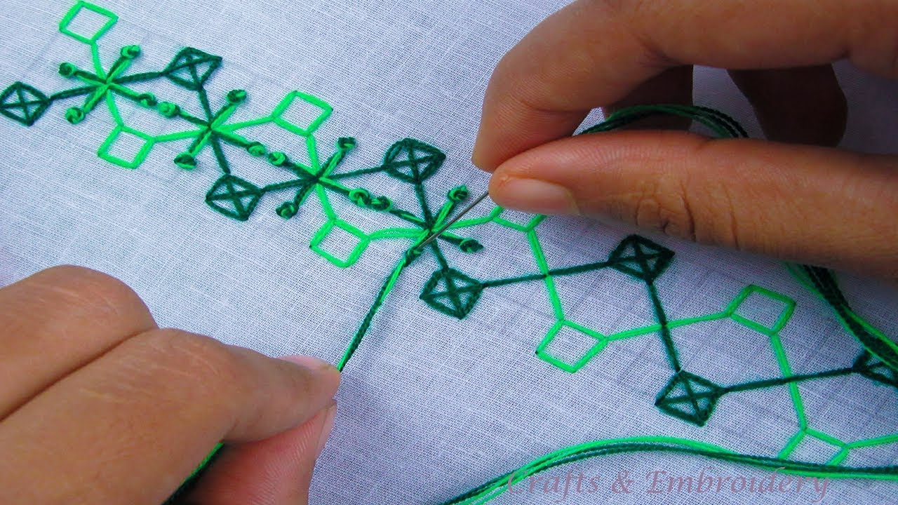 Hand embroidery. Hand embroidery pattern for beginners. Part 01. Crafts ...