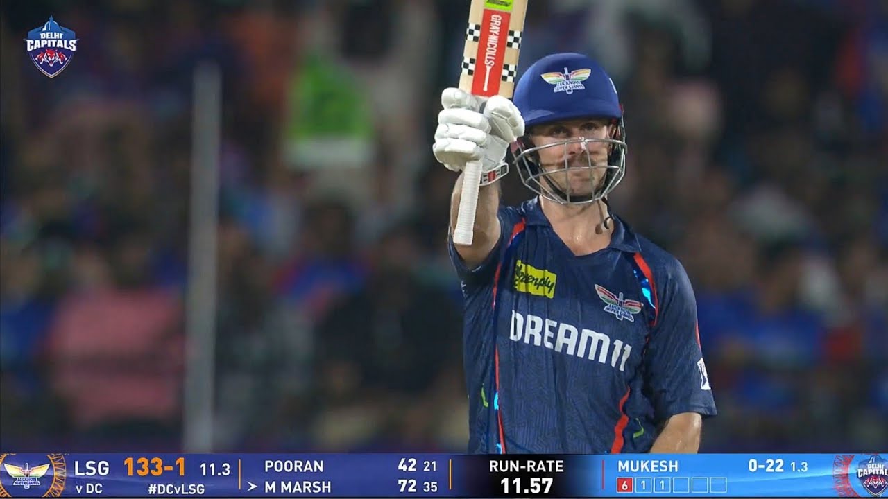 Mitchell March batting highlights 72*(14) 6,6,6,6,6,6 | 6 sixes 6 ball ...