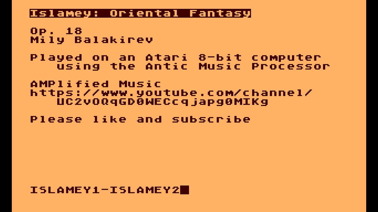 Islamey: Oriental Fantasy – Mily Balakirev - YouTube