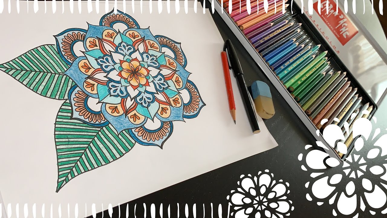 Dessin d'un Mandala à main levée - #Freestyle Mandala 1 - YouTube