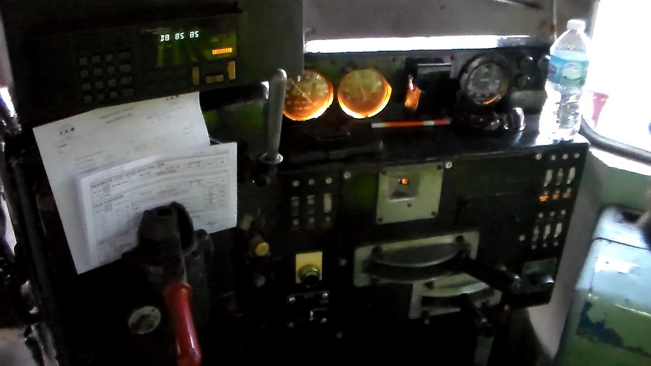 Inside a 1962 GP-30 Locomotive Cabin Controls - YouTube