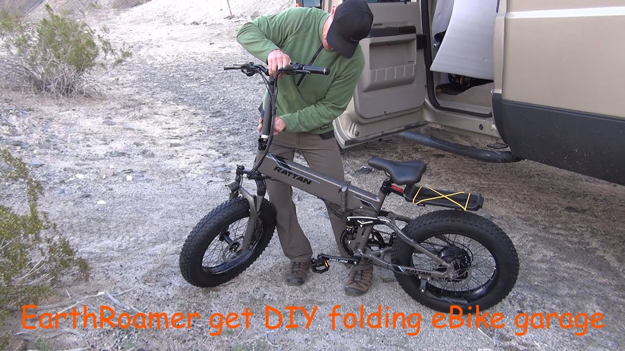 EarthRoamer gets DIY folding eBike Garage - Part 1: Fab and Install ...