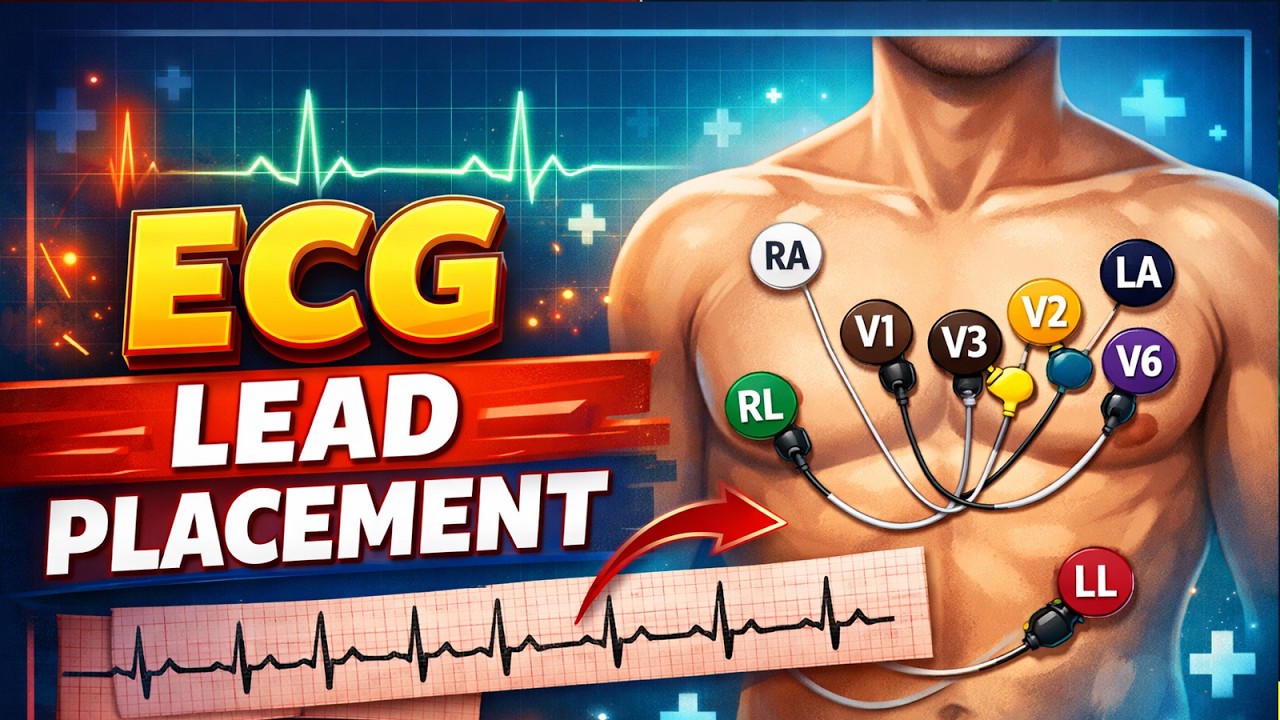 ECG Placement Trick You’ll Never Forget! | 12-Lead ECG Placement Step ...