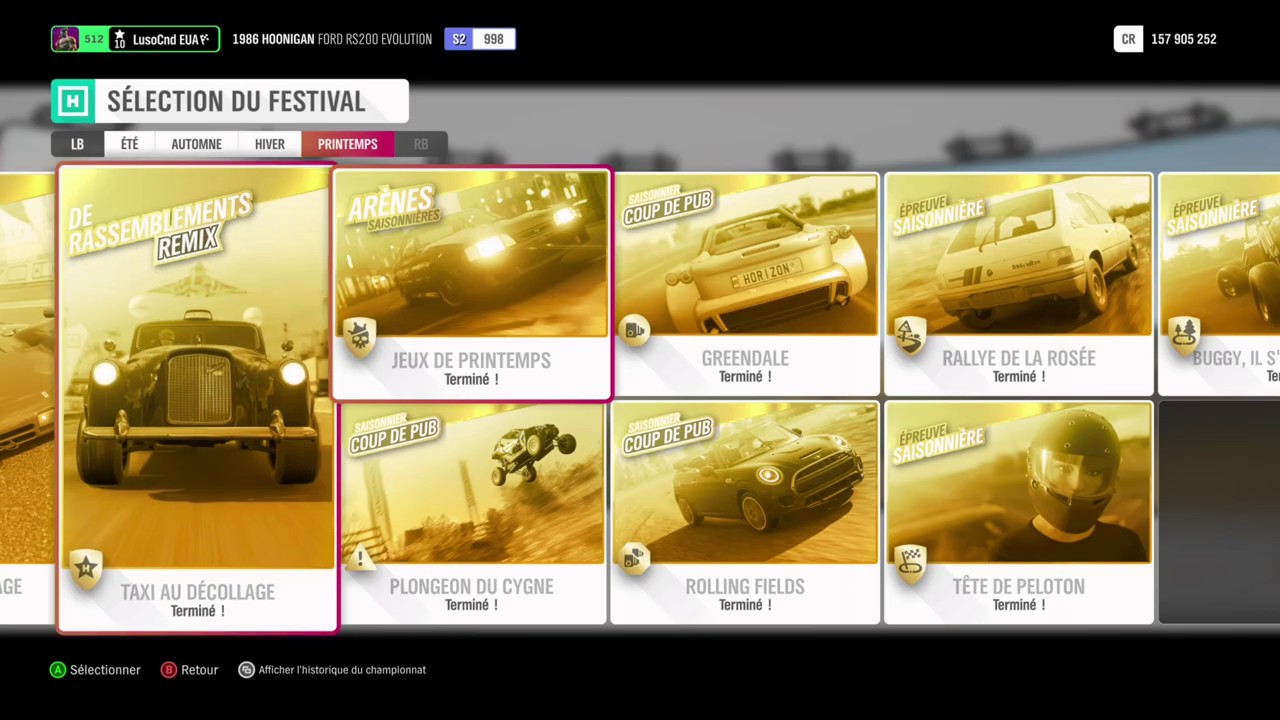 Forza est terminé et forzathon est complet Très facilement et très ...