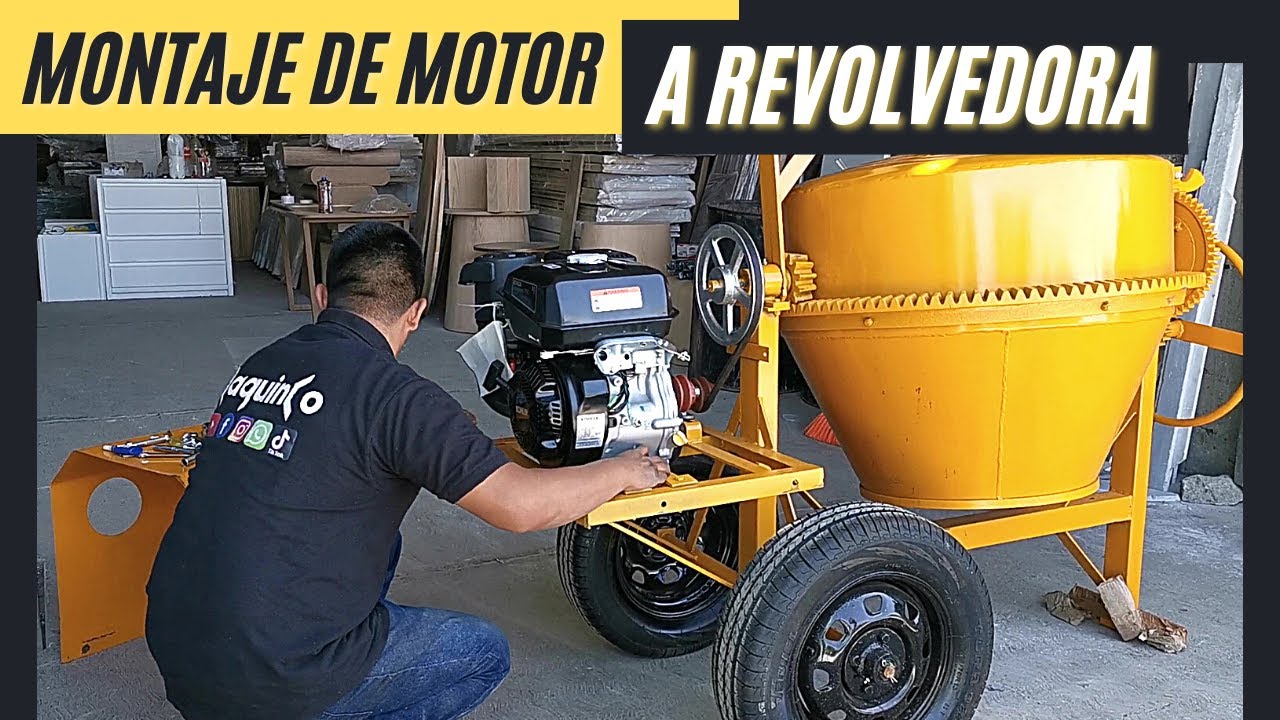 Coloca CORRECTAMENTE el motor a una revolvedora | Maquinco - YouTube