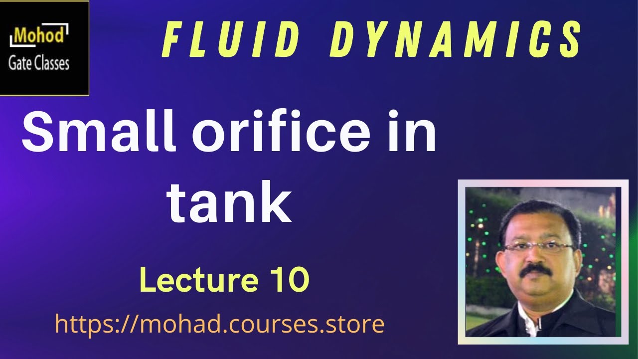 10 Fluid Dynamics | Small orifice in tank | The flow rate through ...