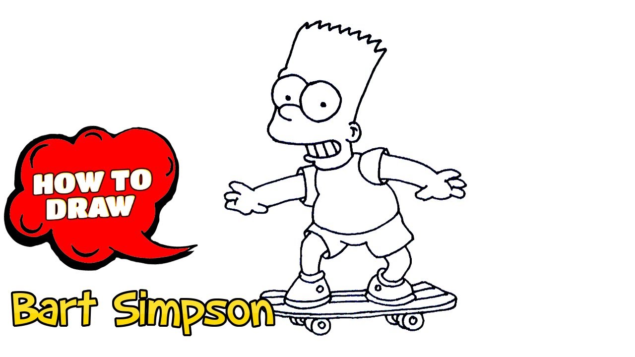 Videos of How to draw Bart Simpson Easy drawing with pen - YouTube