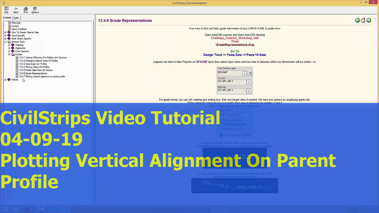 04_09_19 Plotting Vertical Alignment On Parent Profile - YouTube