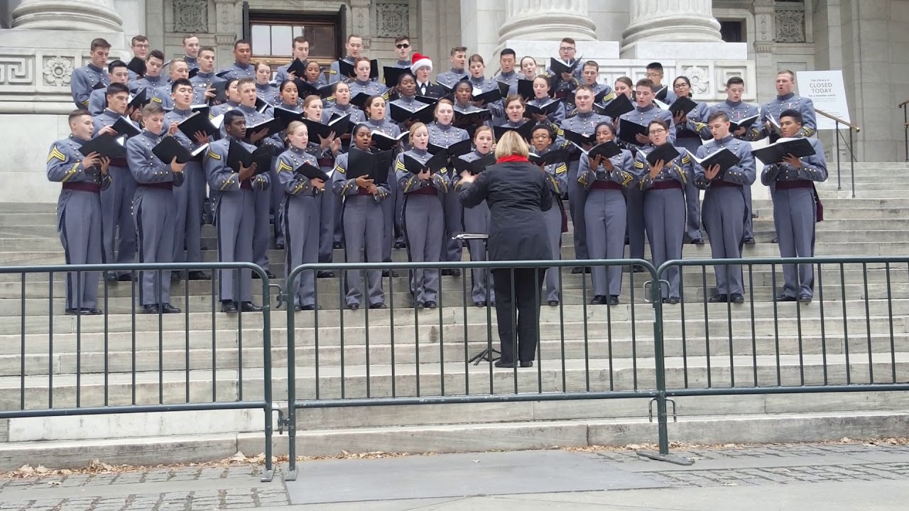 Cadet Glee Club West Point 2017 X-Mas Caroling 2 of 4 Let it Snow - YouTube