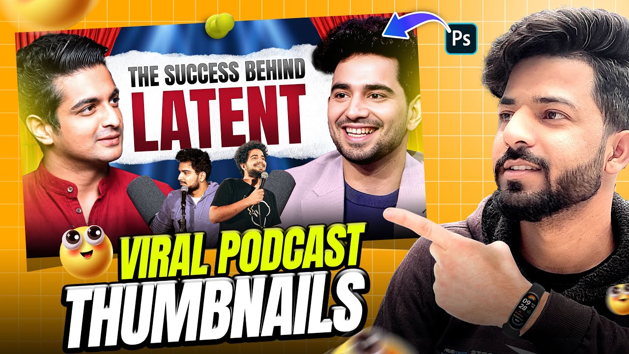 Design Eye-Catching PODCAST Thumbnails in Photoshop - YouTube