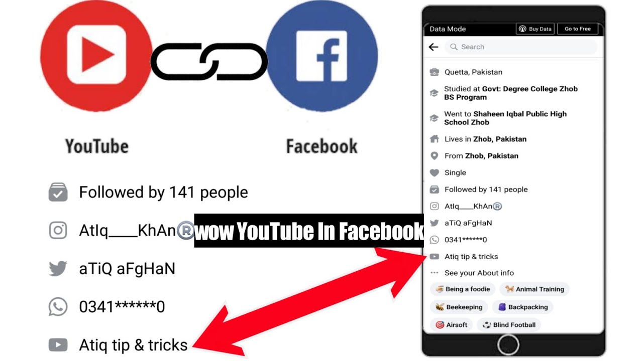 How to Add YouTube link on Facebook profile || YouTube link fb profile ...