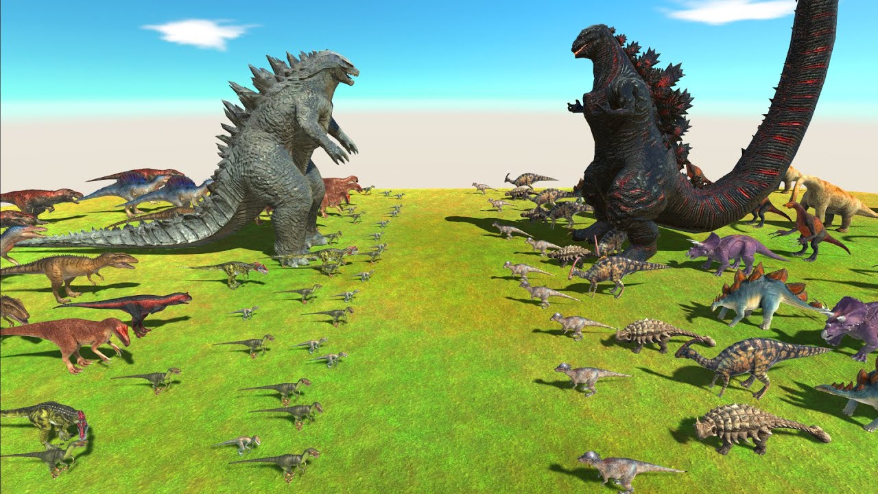 Godzilla 2014 + Carnivores Dinosaurs VS Shin Godzilla + Herbivores ...