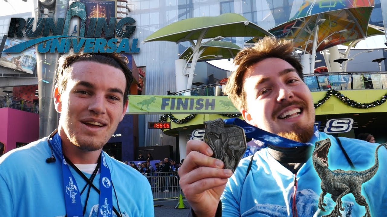 We Ran The Jurassic World Marathon at Universal Studios! | Running ...