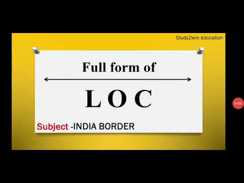 LOC ka full form | Full form of LOC in English | Subject - INDIA BORDER ...