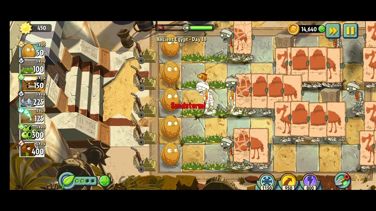 pvz 2 anchint Egypt day 18 but I mistook the zombies for Julius Caesar ...