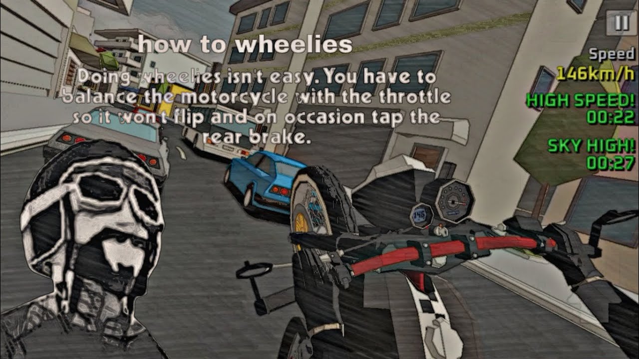 how to wheelie cafe racer gameplay - YouTube