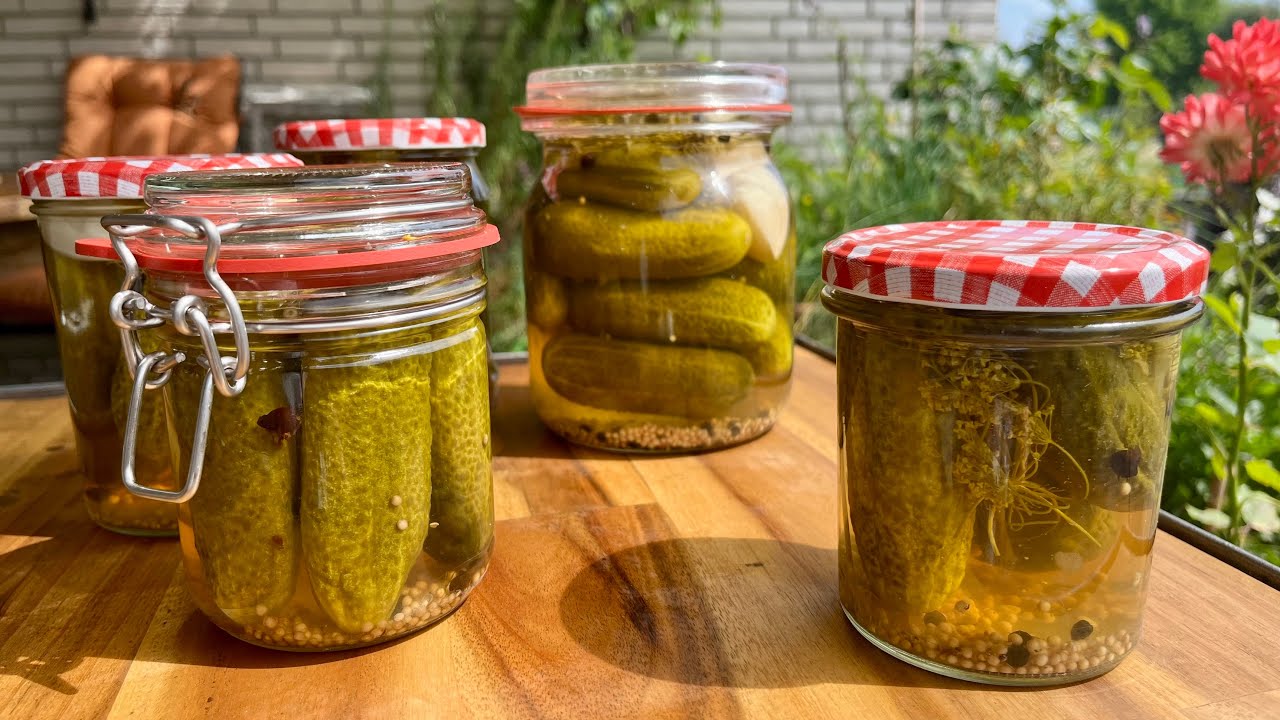 Gurken einkochen, Gewürzgurken einkochen. So einfach geht's! selber machen, Omas Rezept - YouTube