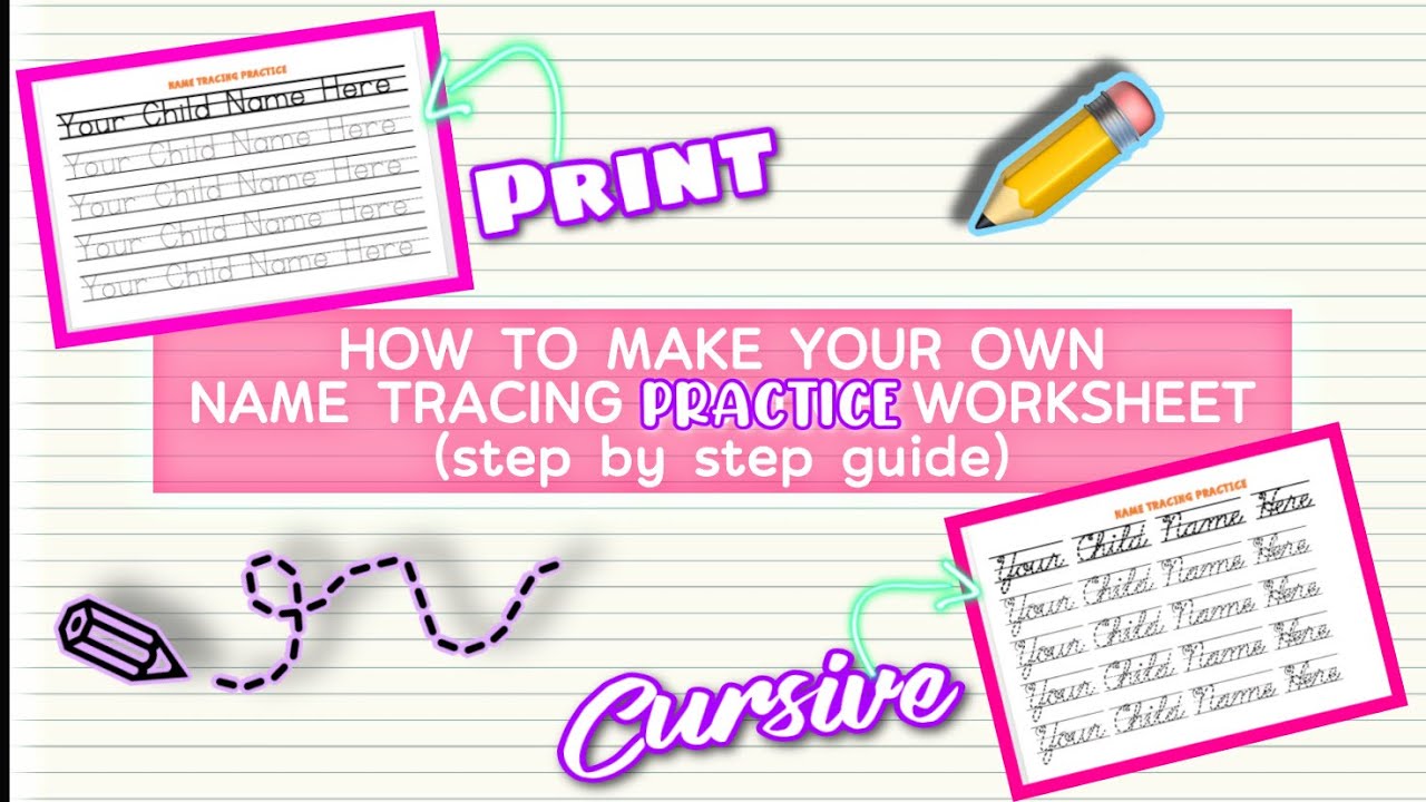 HOW TO MAKE YOUR OWN NAME TRACING PRACTICE WORKSHEET WITH DOWNLOAD how-to-make-your-own-name-tracing-practice-worksheet-with-download