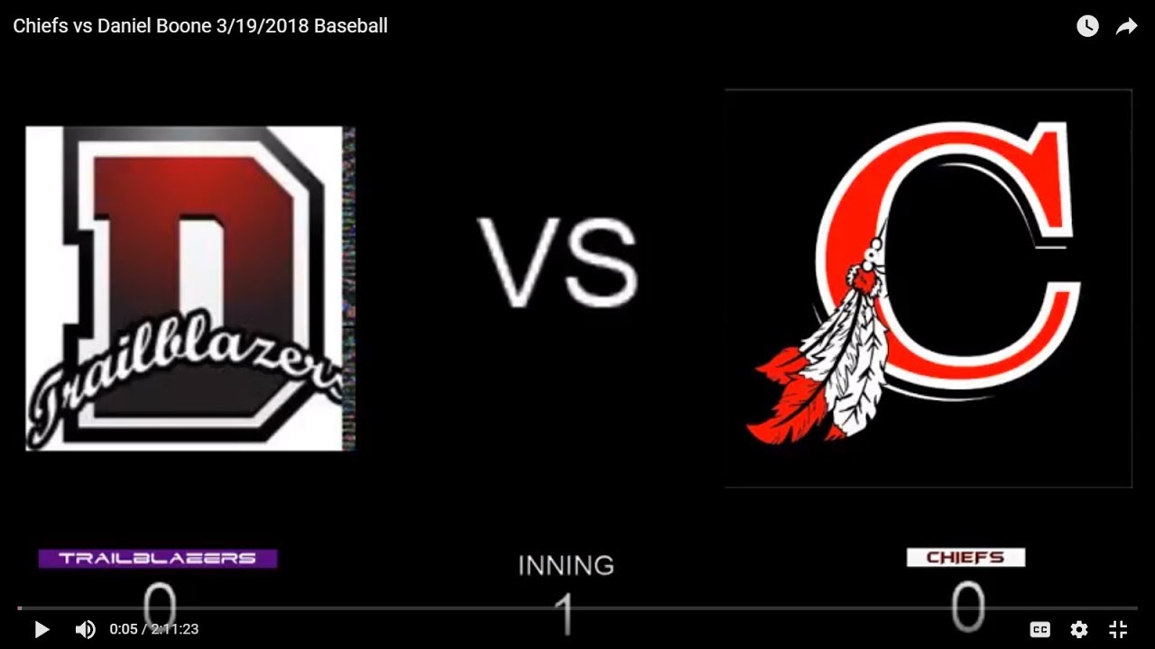 Chiefs vs Daniel Boone 3/19/2018 Baseball - YouTube