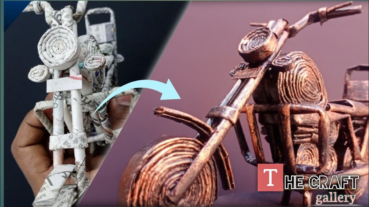 How To Make A Newspaper Bike | Bycycle Craft | NEWSPAPER CRAFT | DIY ...