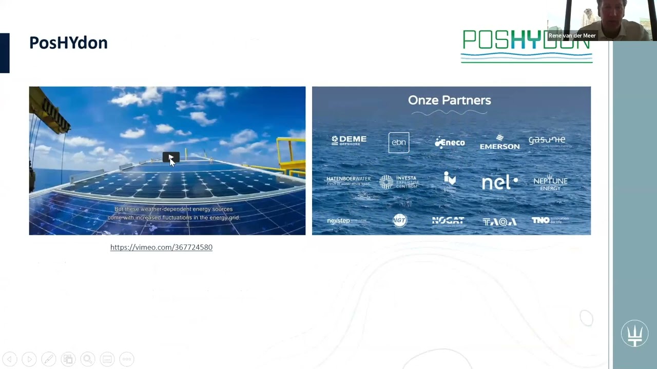 PosHyDon, Offshore Hydrogen production, Rene Van Der Meer Neptune ...