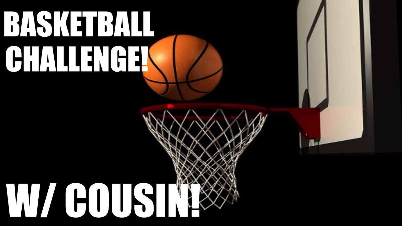 BLIND BASKETBALL CHALLENGE!!!! W/ COUSIN! - YouTube