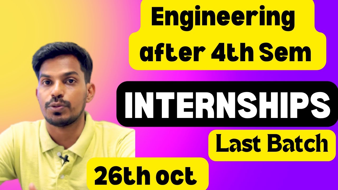 INTERNSHIP LAST BATCH UPDATE 26th Oct 2022 - YouTube