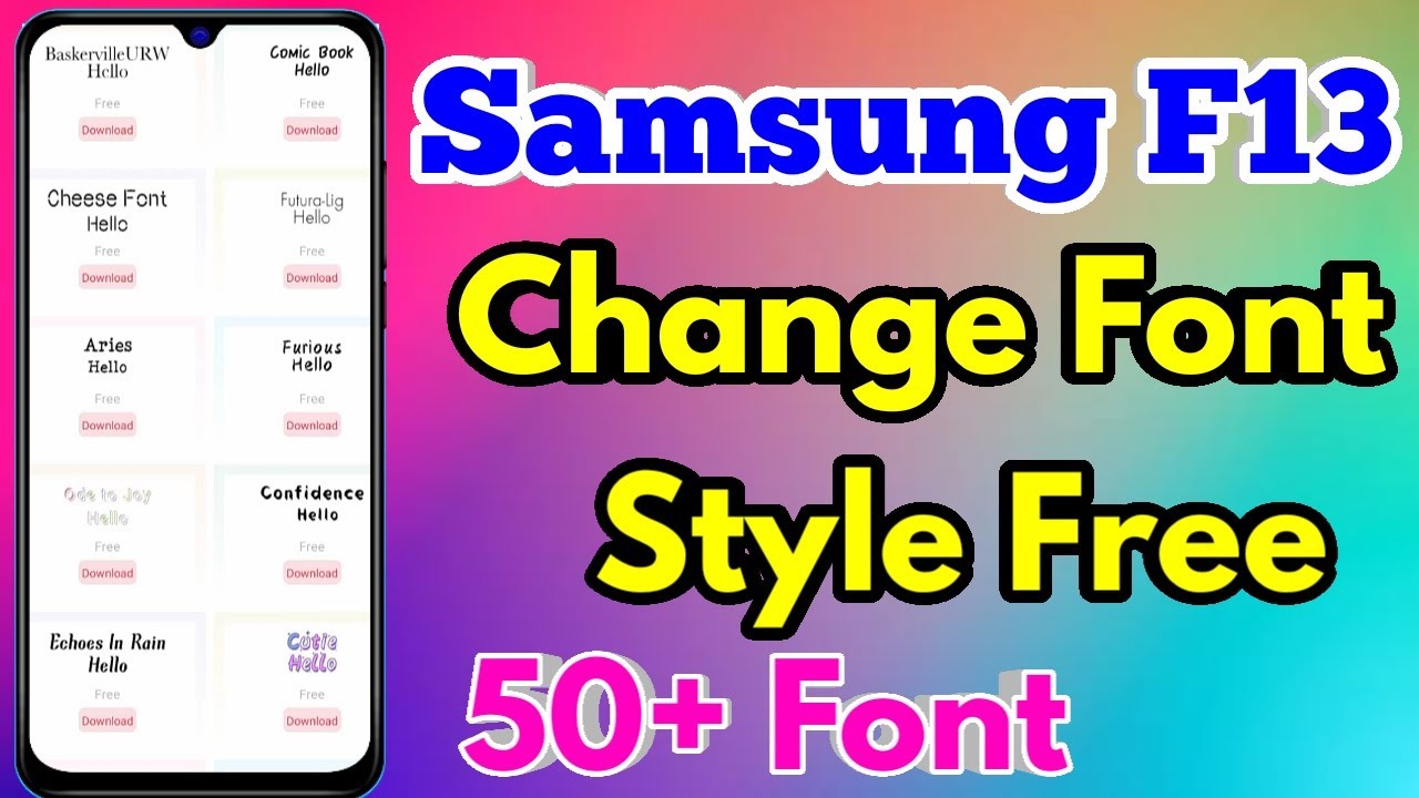 how to change font style in samsung f13 | samsung f13 font style change ...