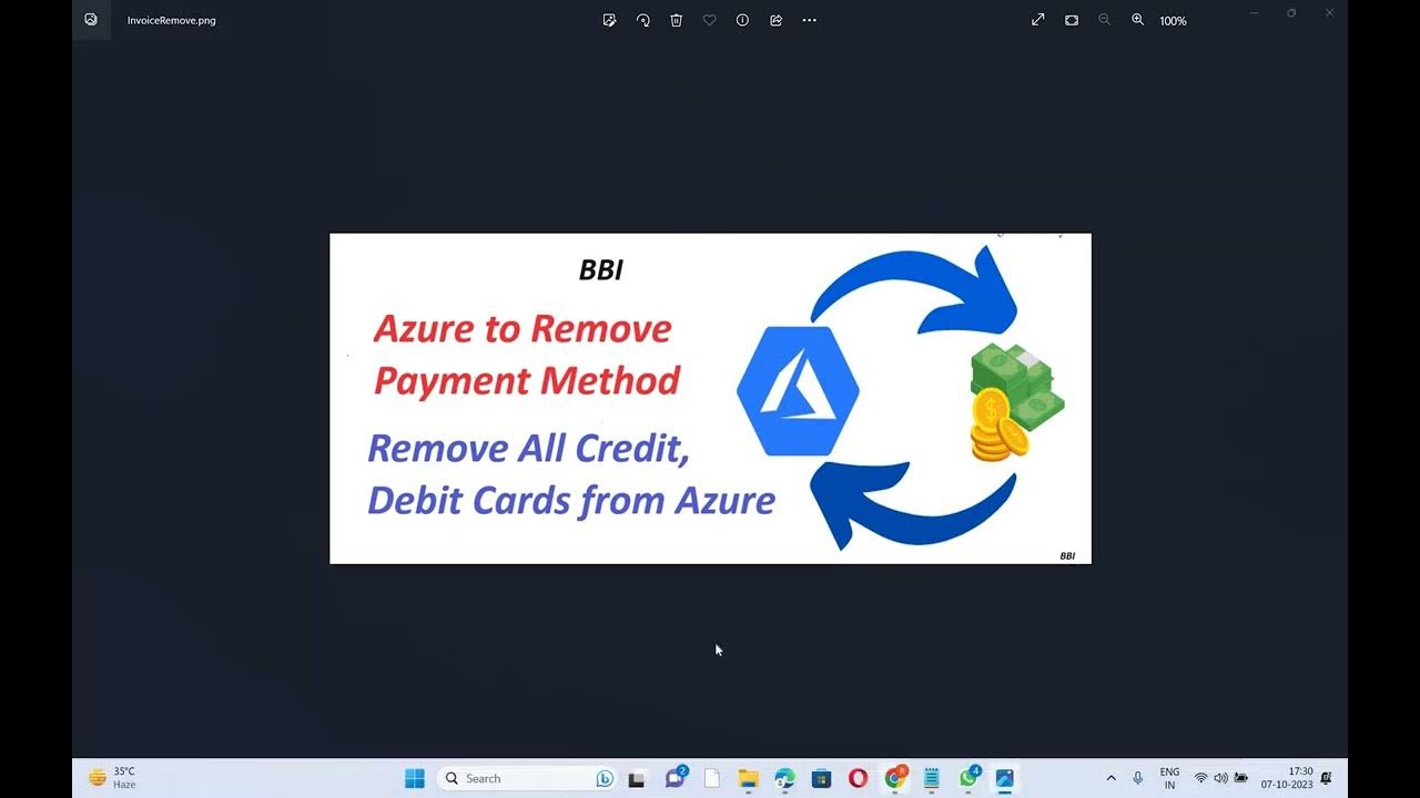 Remove the payment method from Azure | Azure Remove All Credit/Debit Cards - YouTube