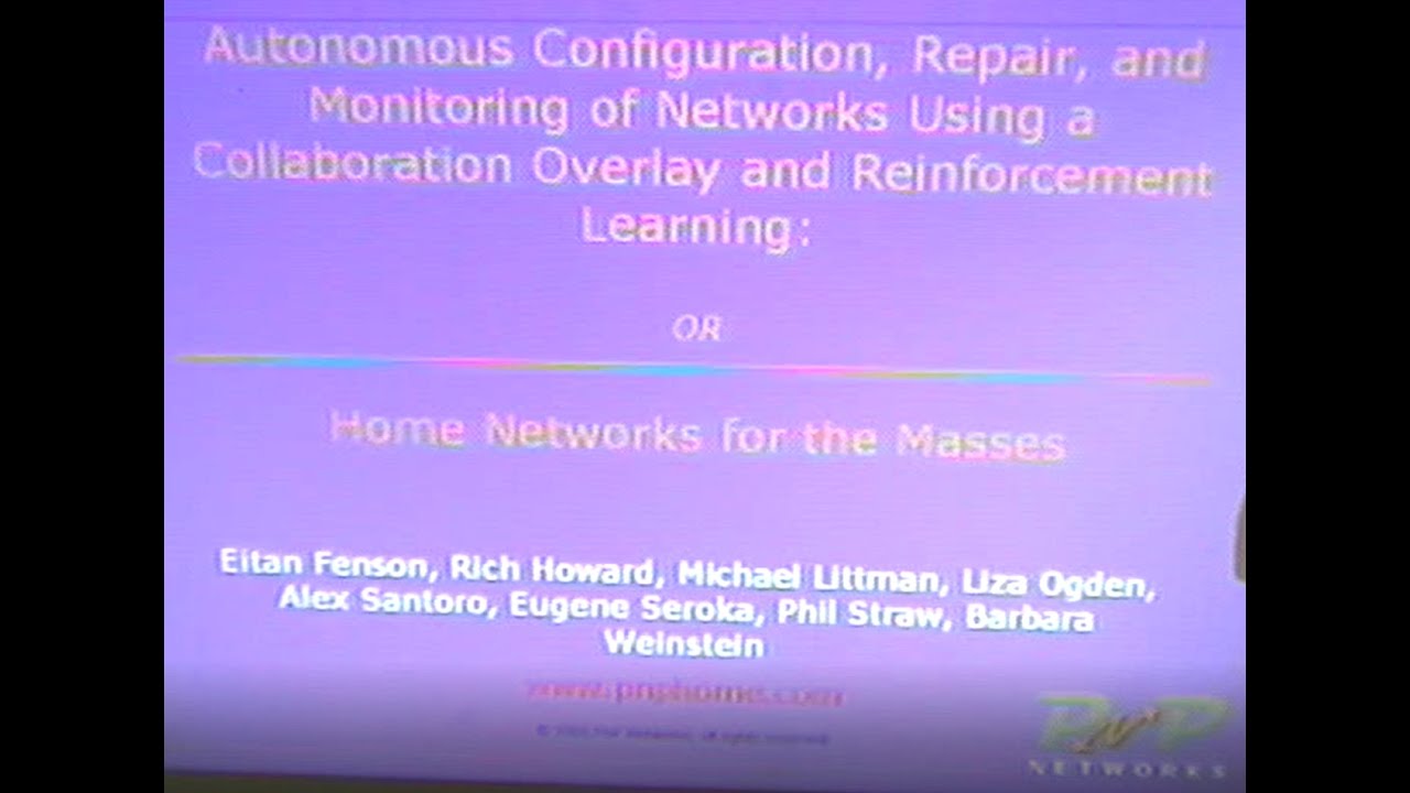 Rutgers WINLAB - Rich Howard "Autonomous Configuration, Repair, and ...