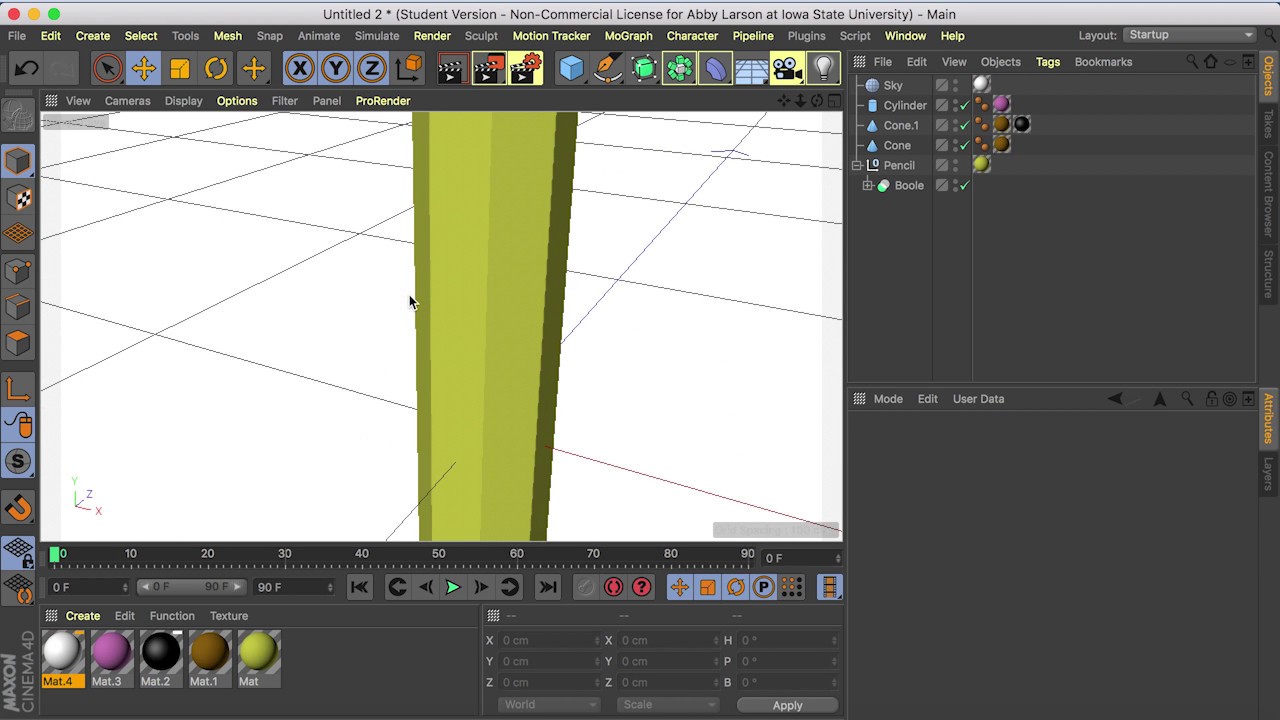 How to Use the Array Tool in Cinema 4D- Make a Pencil - YouTube
