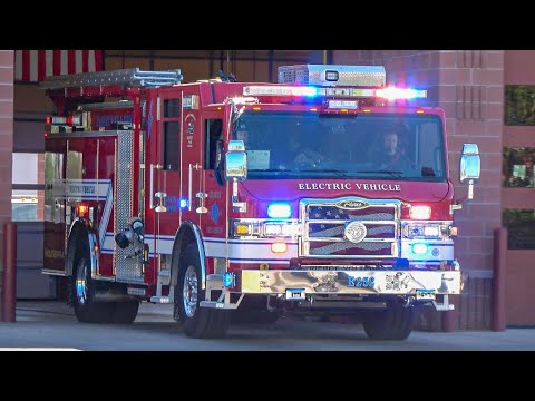 *Electric Engine* Gilbert Fire & Rescue Dept. Engine 252 Responding ...