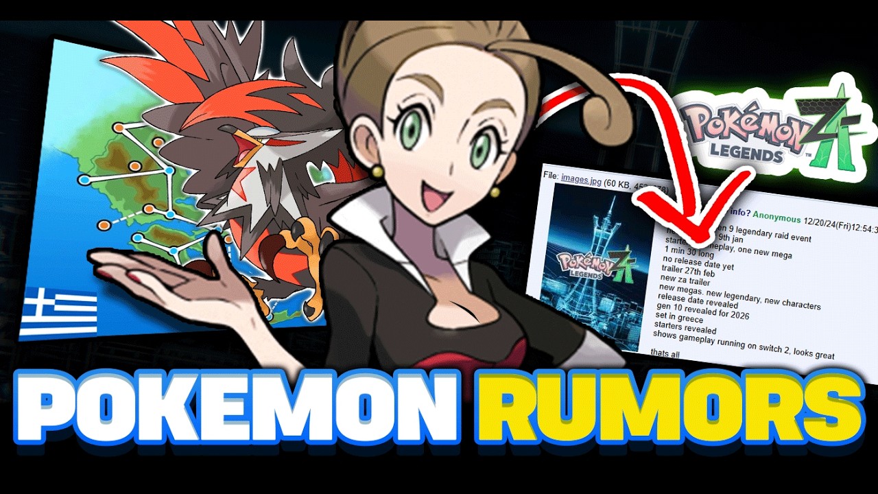 POKEMON NEWS & RUMORS! LEGENDS ZA JANUARY TRAILER + STARTERS RUMOR and ...