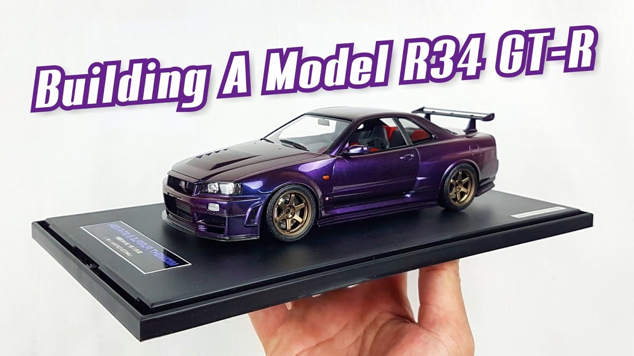 Building A Skyline R34 Model Car in 10 Mins. - YouTube
