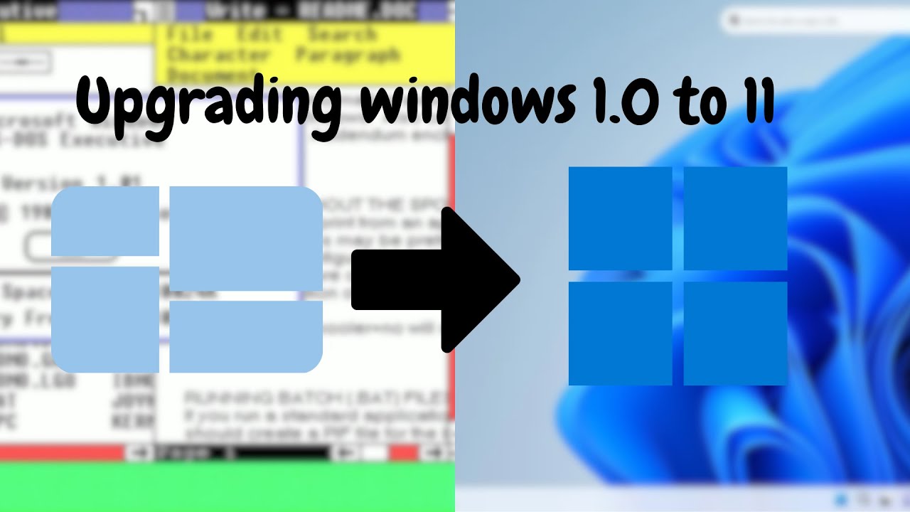 Upgrading windows 1.0 to 11 - YouTube