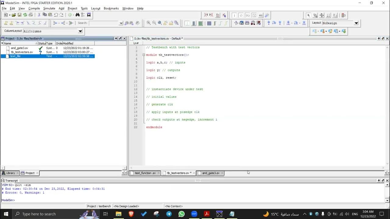System Verilog Testbench 2 Test Vectors Youtube