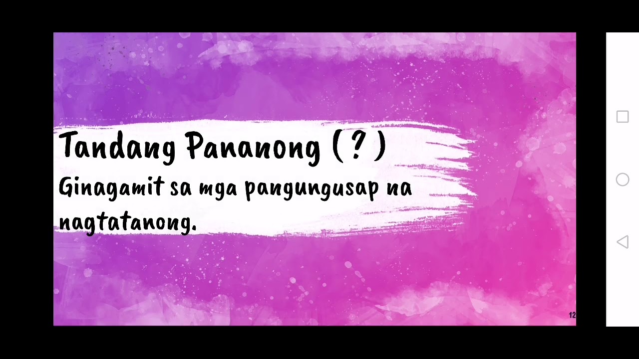 Mga Bantas O Punctuation MarksPart1 - YouTube