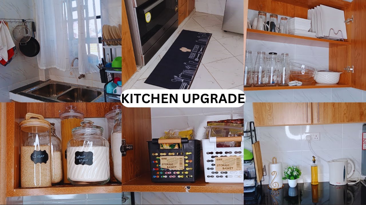 KITCHEN CLEANING AND ORGANIZING//MIN UPGRADE 😍//NEW STORAGE JARS ...