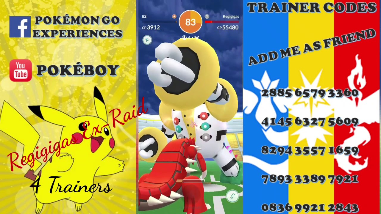 Regigigas Ex-Raid with 4 Trainers on Pokemon Go - YouTube